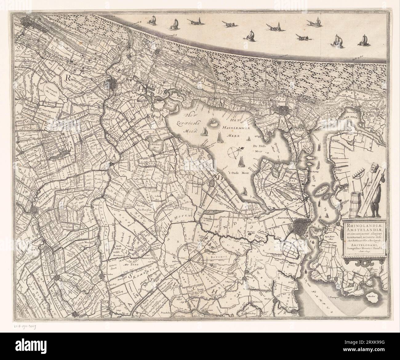 Map of Rhineland and Amstelland Rhinolandiae, Amstelandiae, et ...