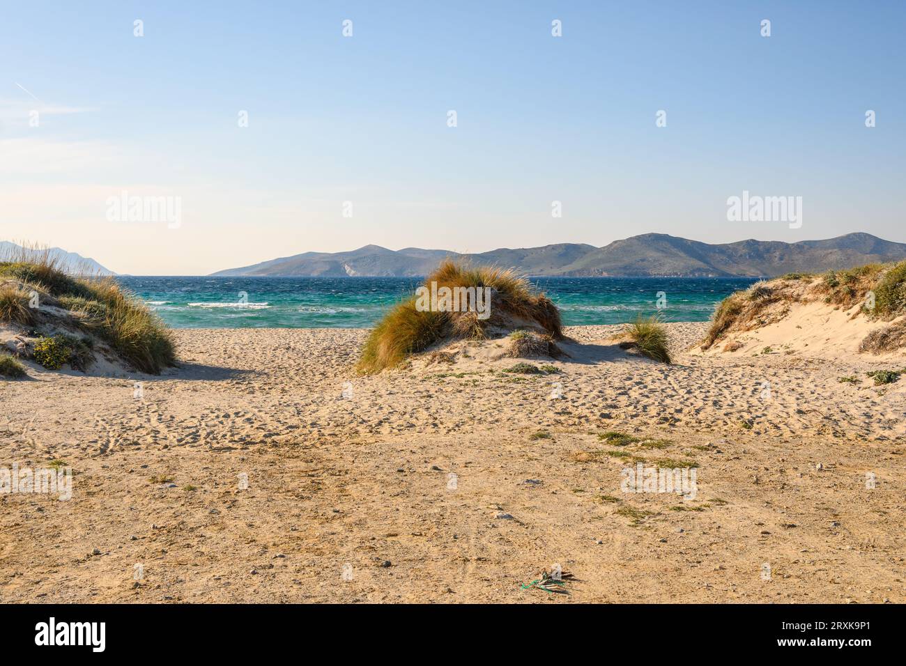 Tigaki beach, sand dunes on the island of Kos. Greece Stock Photo - Alamy