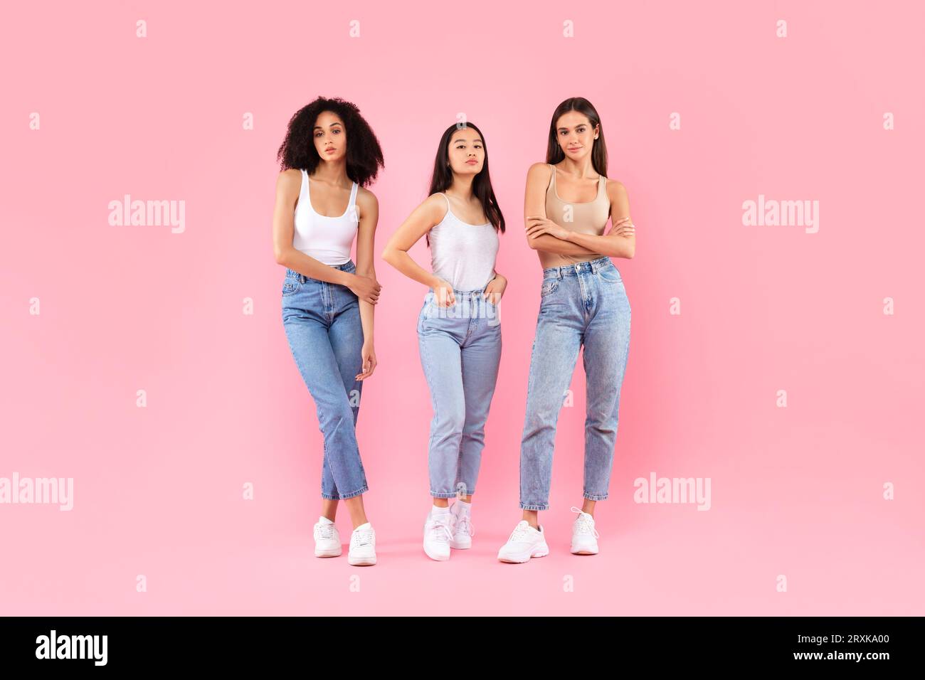Full body shot three female hi-res stock photography and images - Alamy