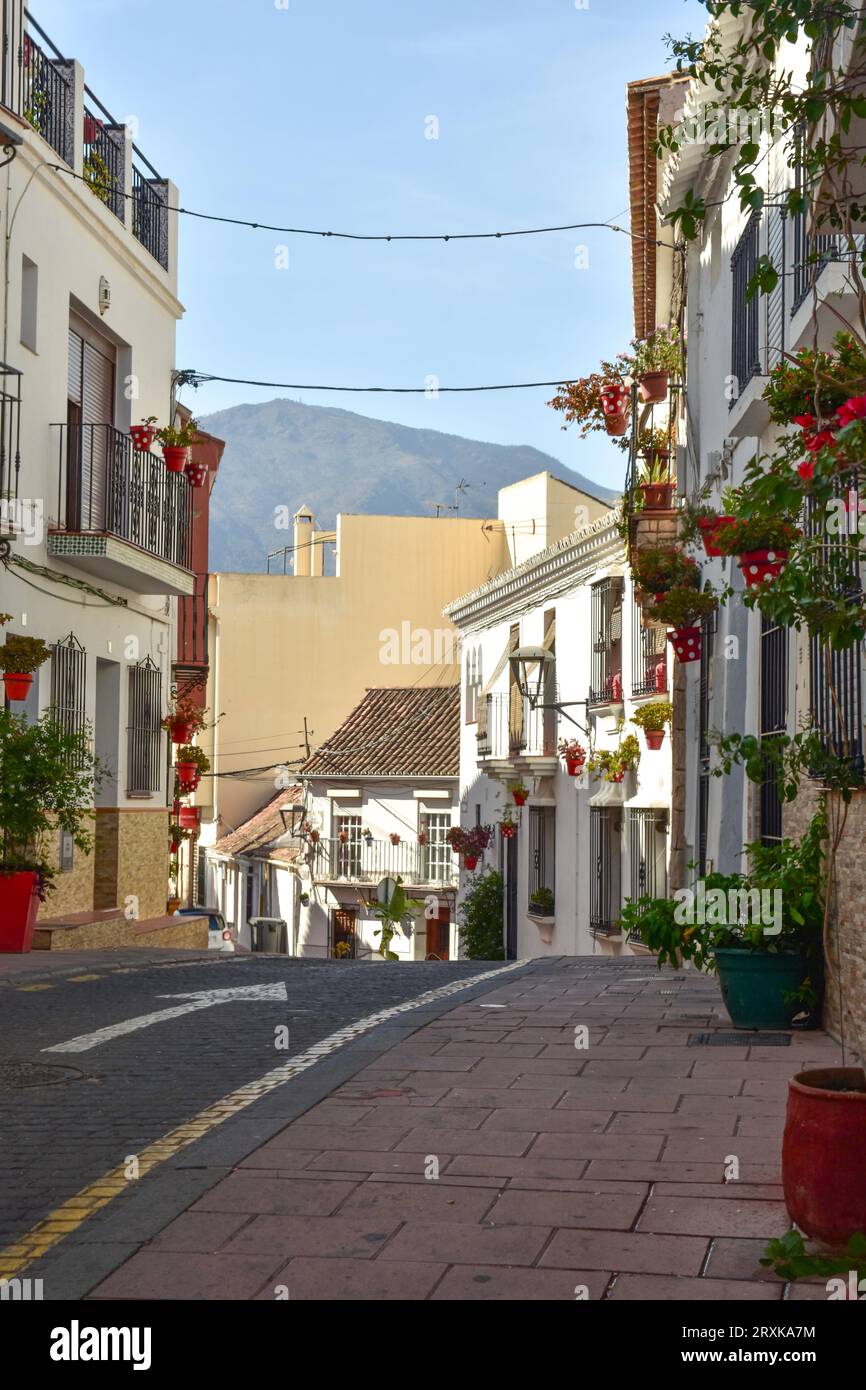 Estepona, charming old town of a Spanish town on the Costa del Sol on a ...