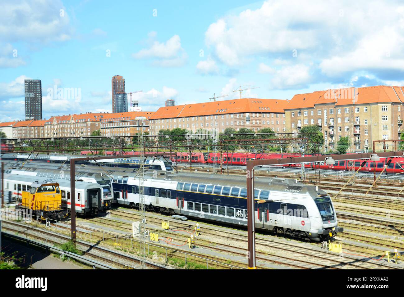 Danish trains in Copenhagen Denmark Stock Photo - Alamy
