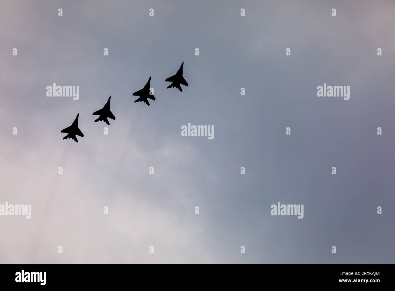 Air Power Unleashed: A Formation of Attack Aircraft Stock Photo - Alamy