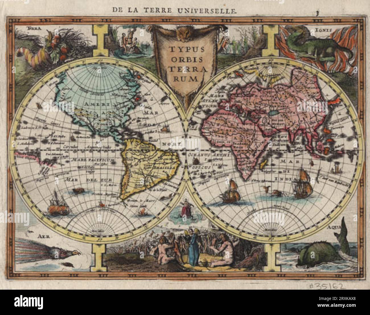 First published map in an atlas that shows parts of Australia Stock Photo - Alamy