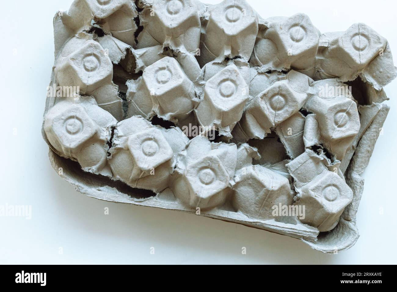 egg tray paper waste press Stock Photo - Alamy