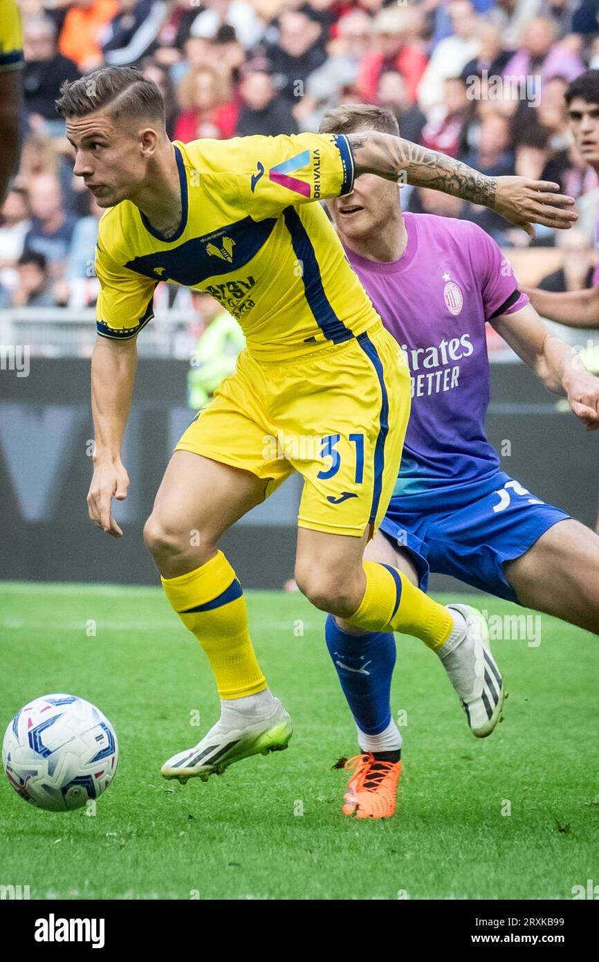 Milan, Italy. 23rd Sep, 2023. Italian Serie A football championship. AC ...