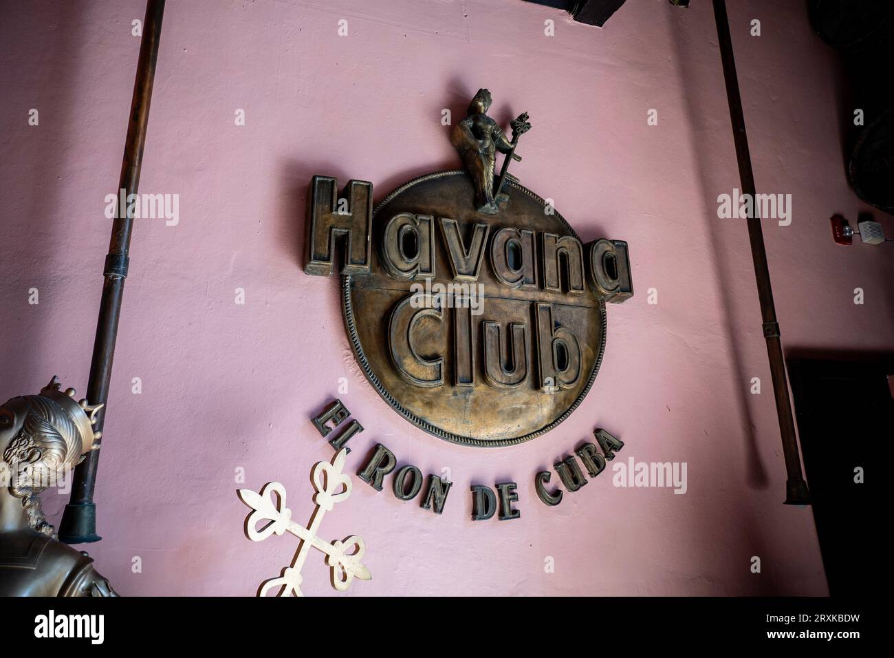 HAVANA, CUBA - AUGUST 27, 2023: Logo of Havana Club distiller at the ...