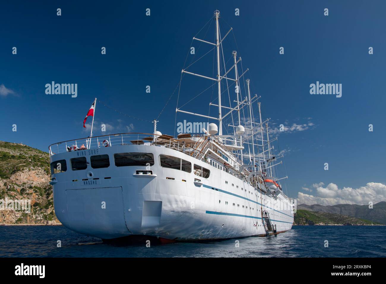 Wind Surf Cruise Ship in Dubrovnik, Croatia Stock Photo - Alamy
