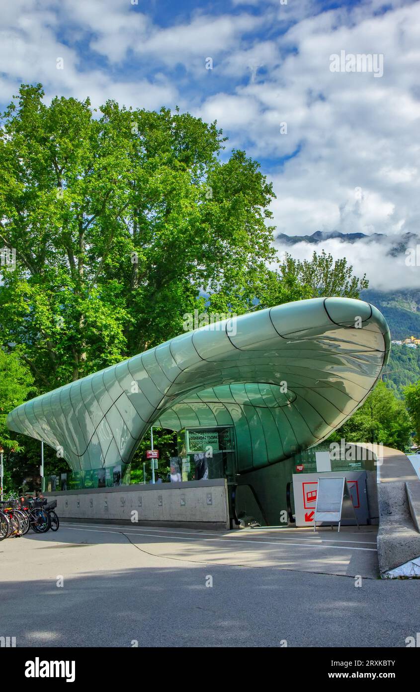 The Hungerburgbahn is a hybrid funicular railway in Innsbruck, Austria ...