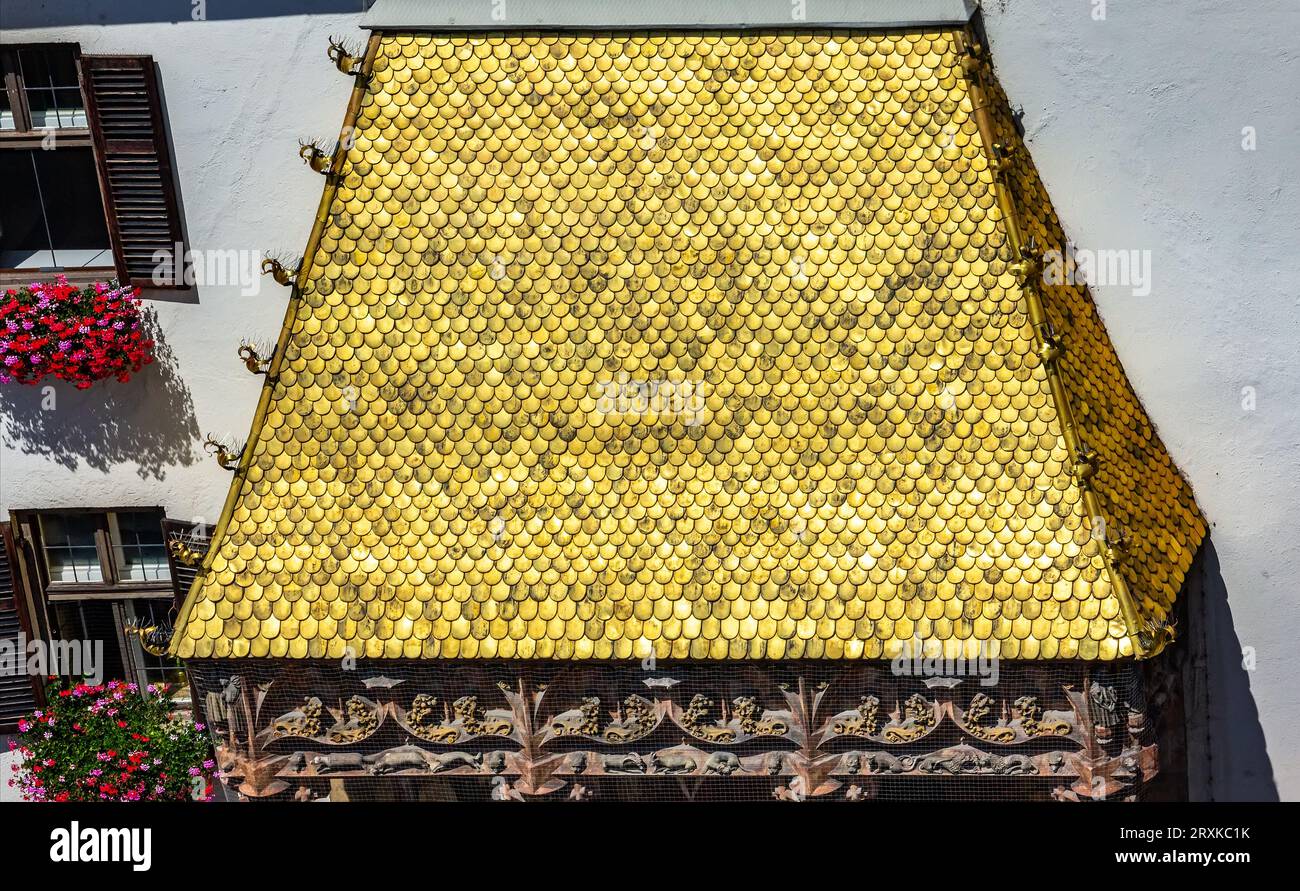 View of the famous golden roof in Innsbruck, Austria Stock Photo - Alamy