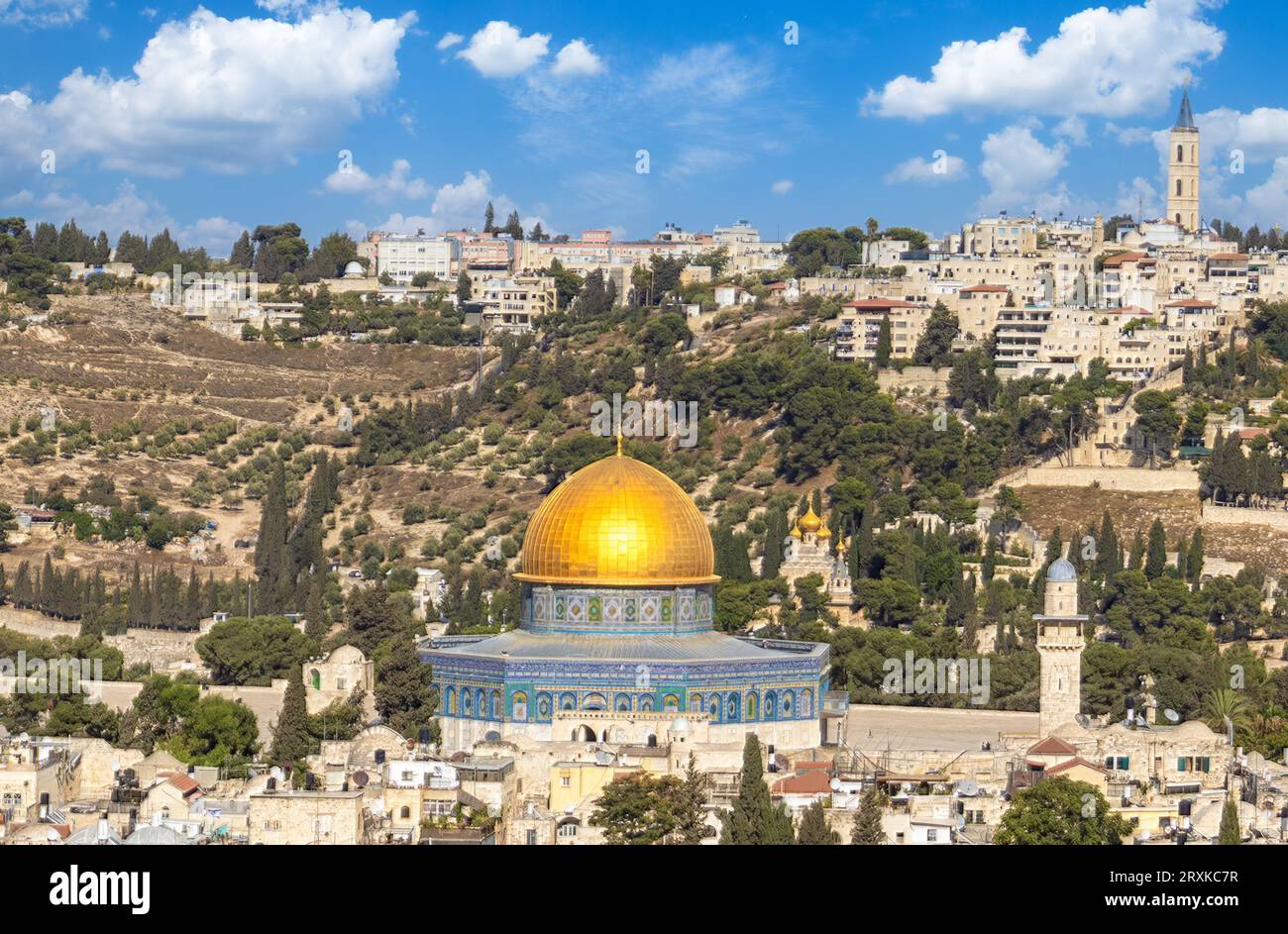 Jerusalem, Islamic shrine Dome of Rock located in the Old City on ...
