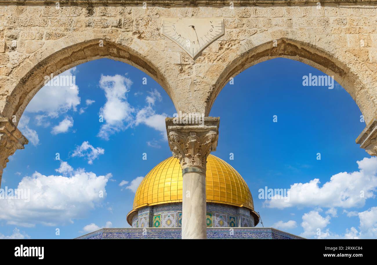 Jerusalem, Islamic shrine Dome of Rock located in the Old City on ...