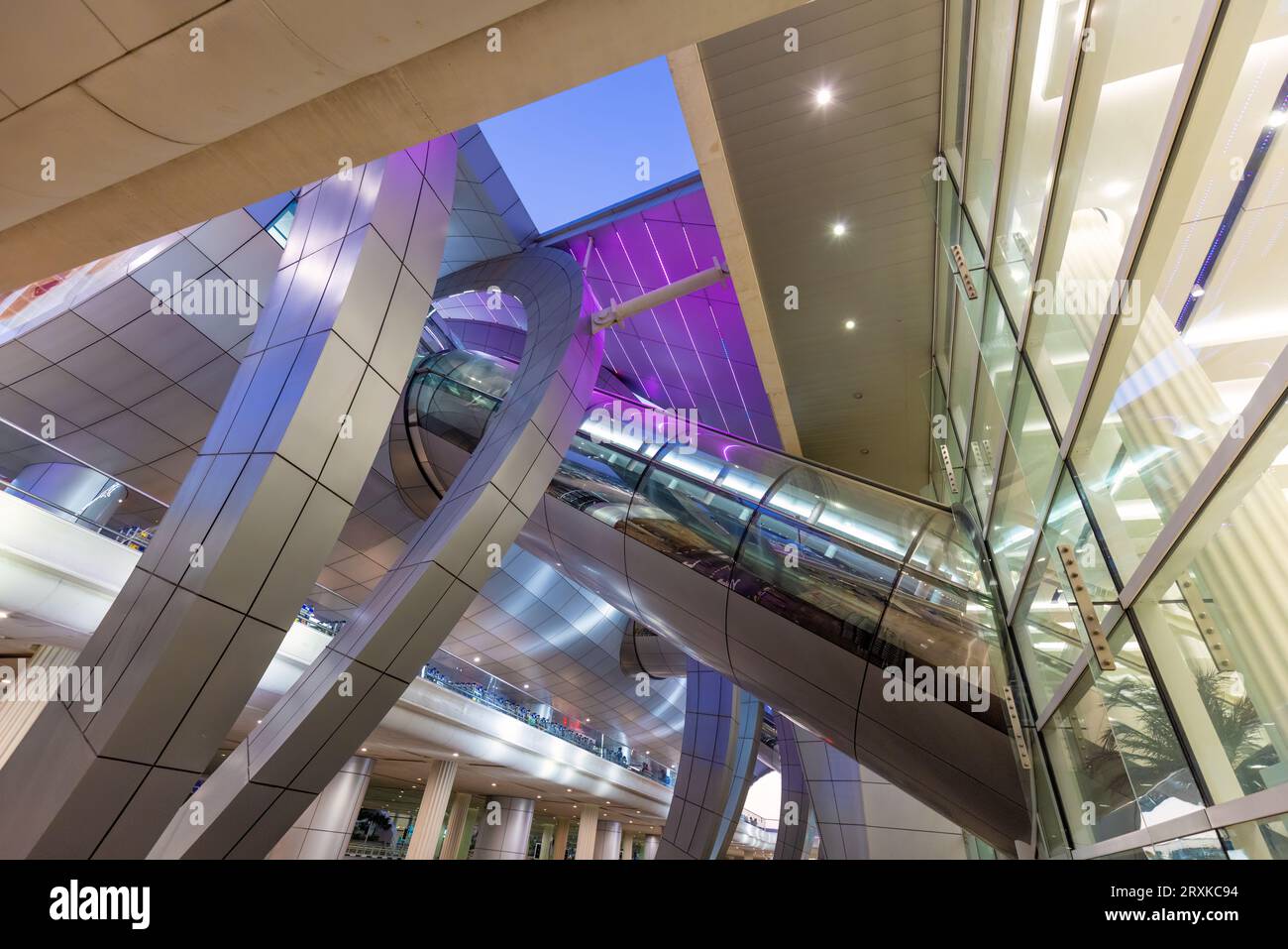 Main International Dubai Airport, Emirates airline terminal with planes ...