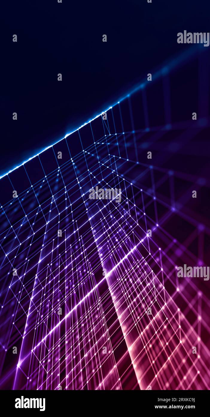 Abstract network dots connection background. Business Science and ...