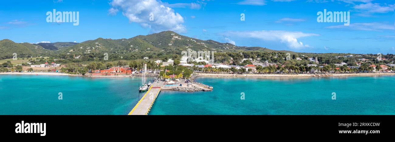 Panoramic skyline view of Saint Croix Frederiksted US Virgin Islands on ...