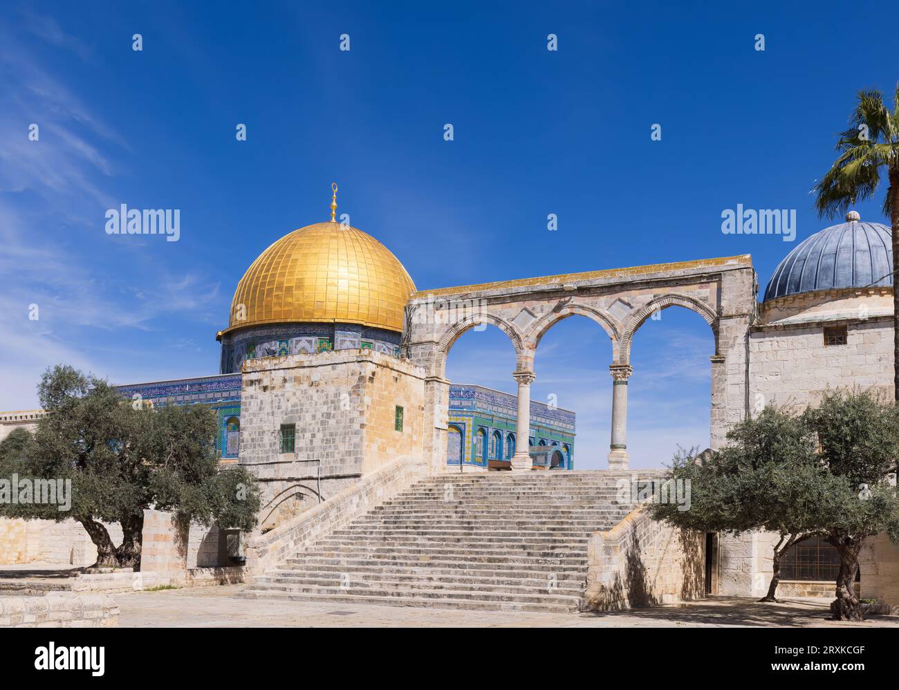 Jerusalem, Islamic shrine Dome of Rock located in the Old City on ...