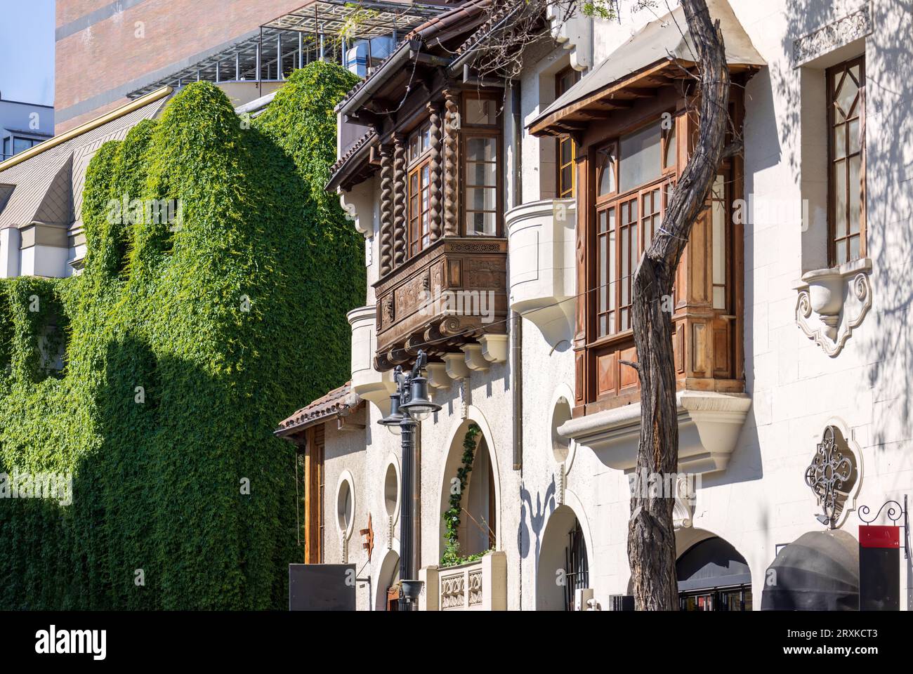 Barrio Lastarria in historic center of Santiago de Chile Stock Photo ...