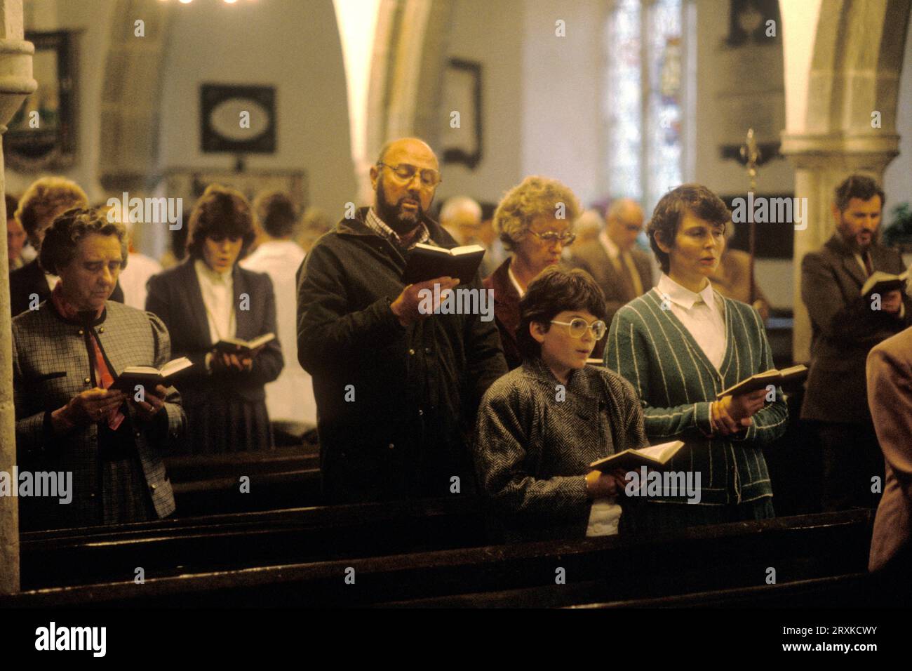 Young people attend church service 1980s UK. The Anglo-Catholic High ...