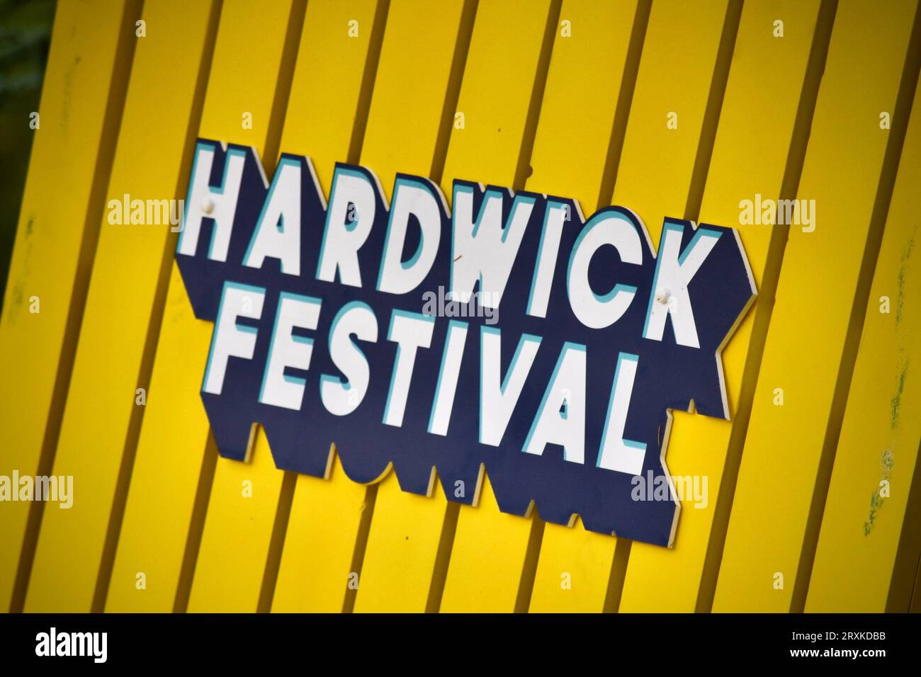 Hardwick festival sign hi-res stock photography and images - Alamy