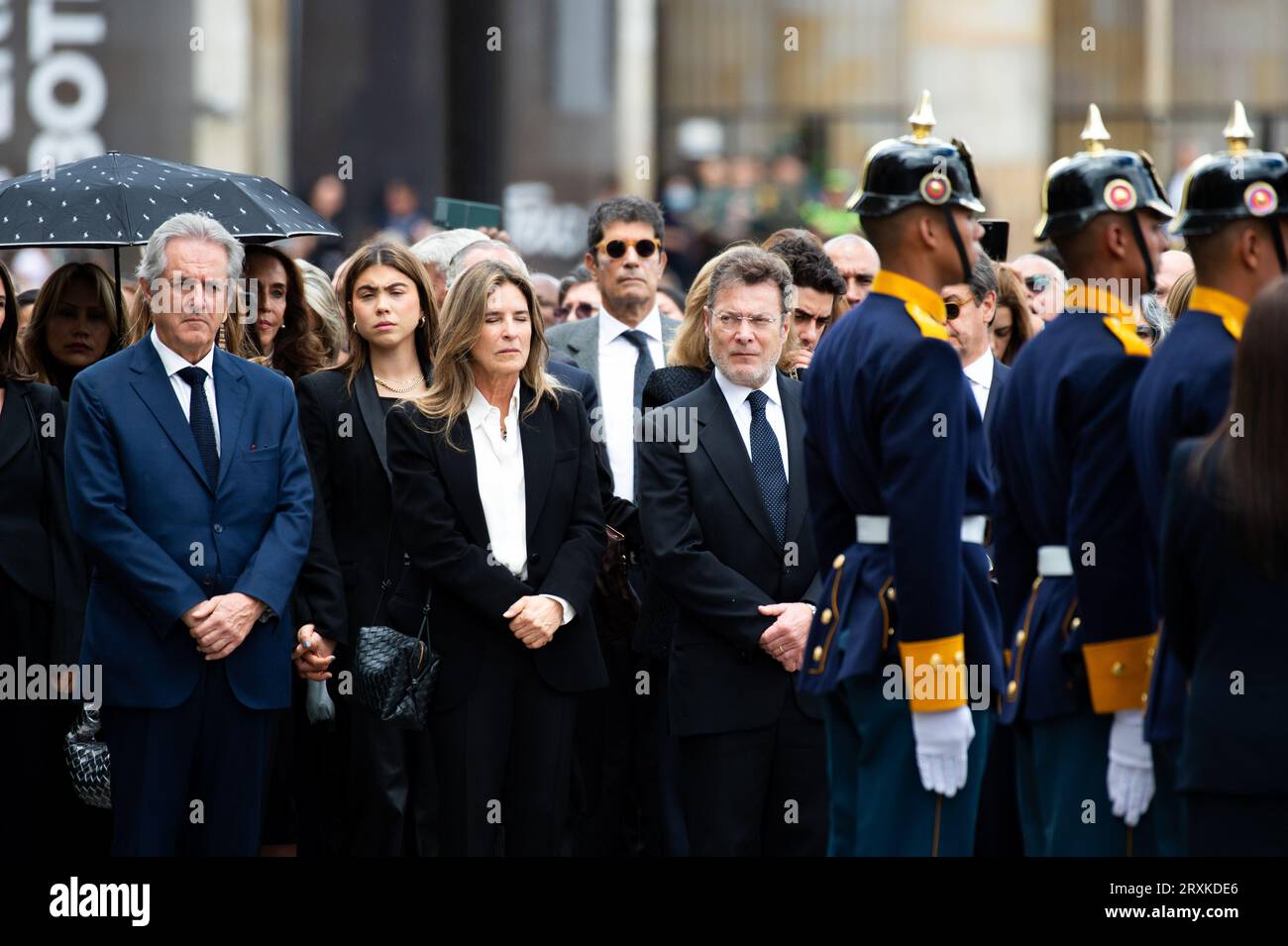 The sons of Fernando Botero: Fernando Botero Zae (L), Lina Botero Zae ...