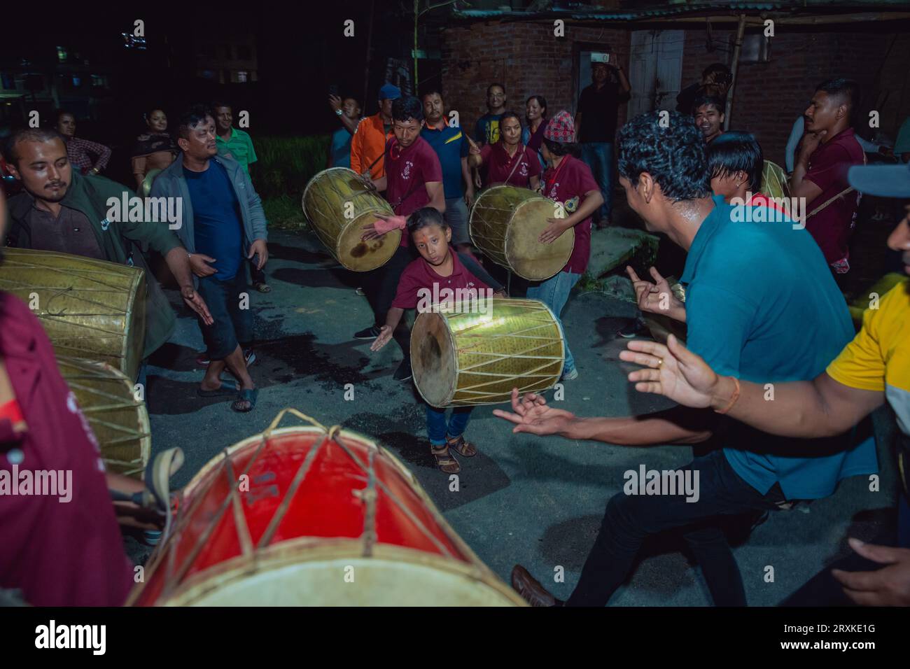 Traditional newari musical instruments hi-res stock photography and ...