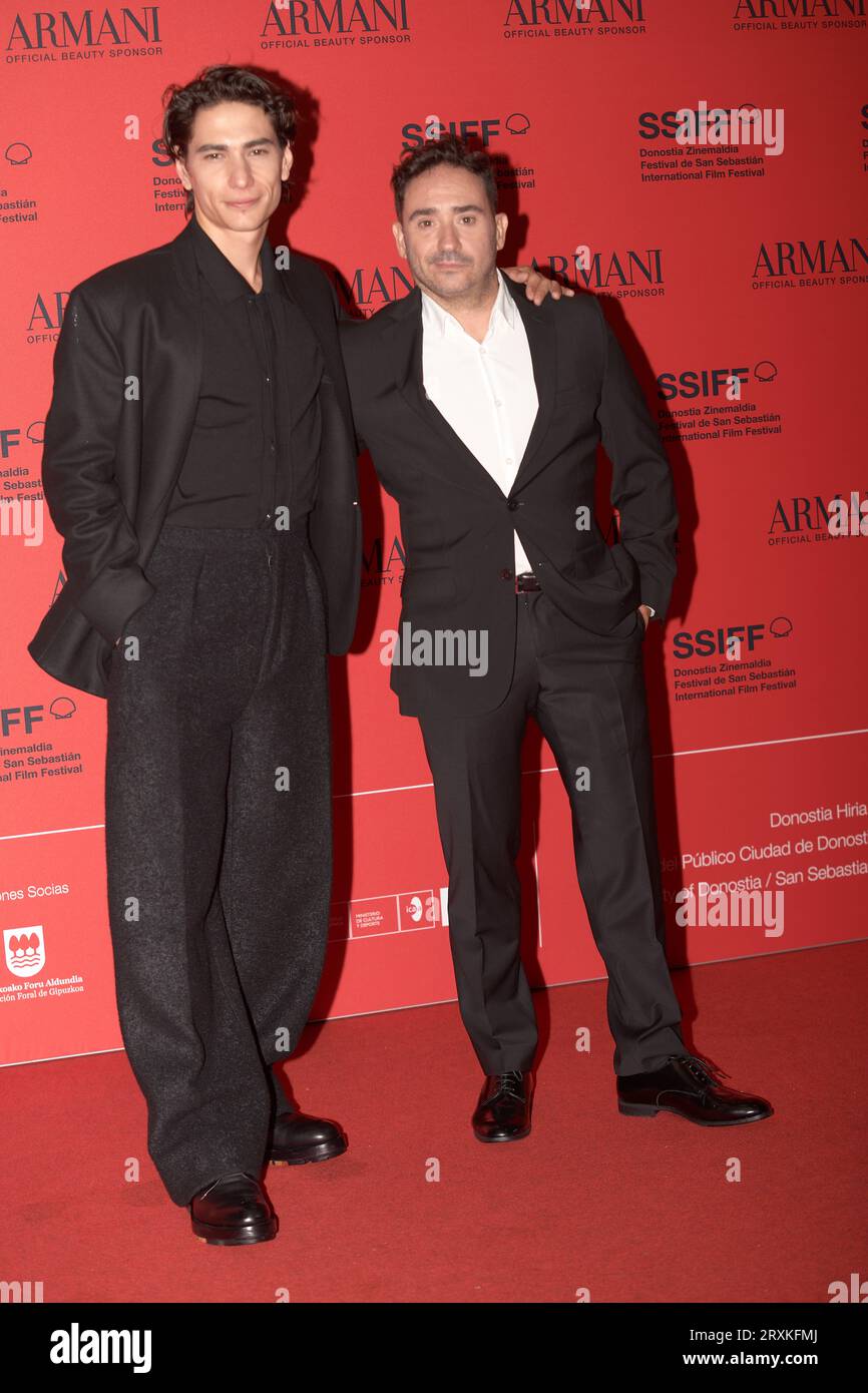 SAN SEBASTIAN, SPAIN - SEPTEMBER 22: Actor Enzo Vogrincic (L) and ...