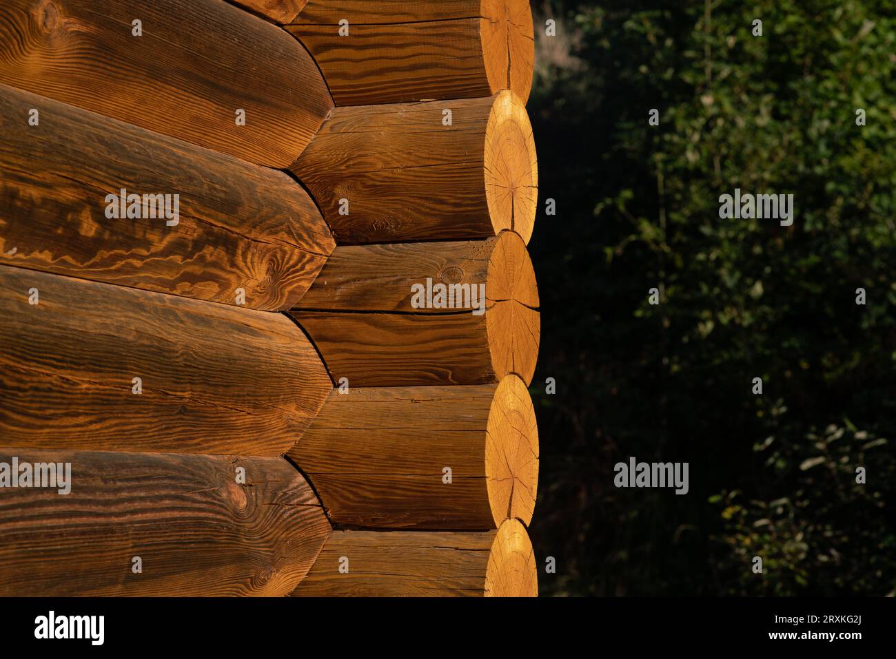 wooden building, with construction details and facade with exposed ...