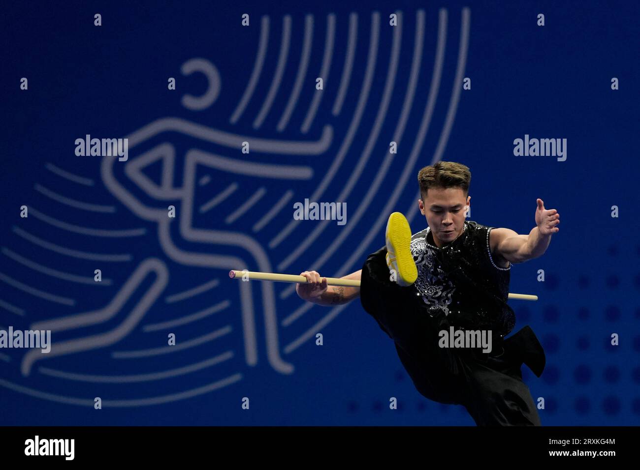 Vietnam's Do Duc Tai performs at the Wushu Men's Nangun competition for ...