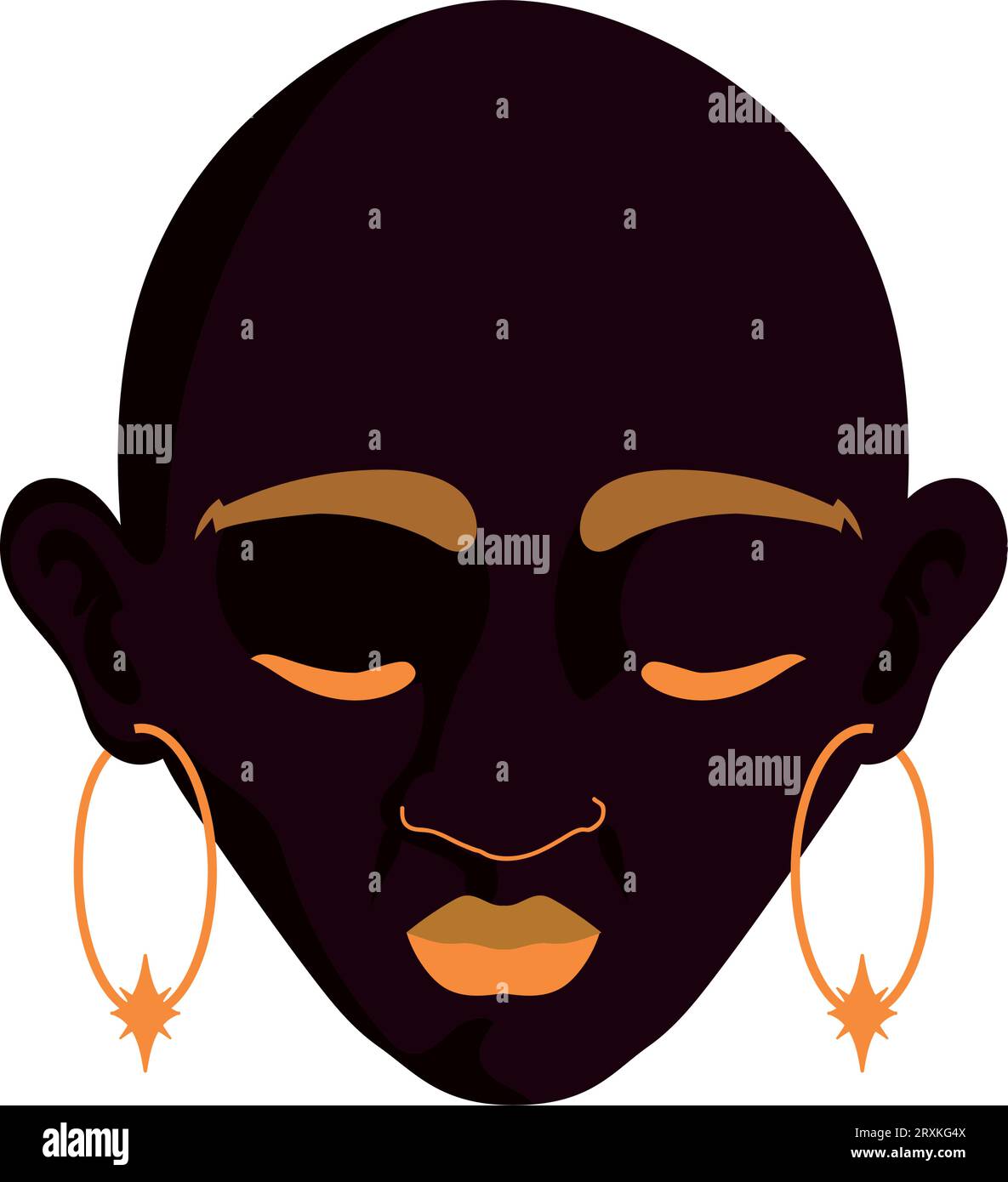 african woman head Stock Vector Image & Art - Alamy
