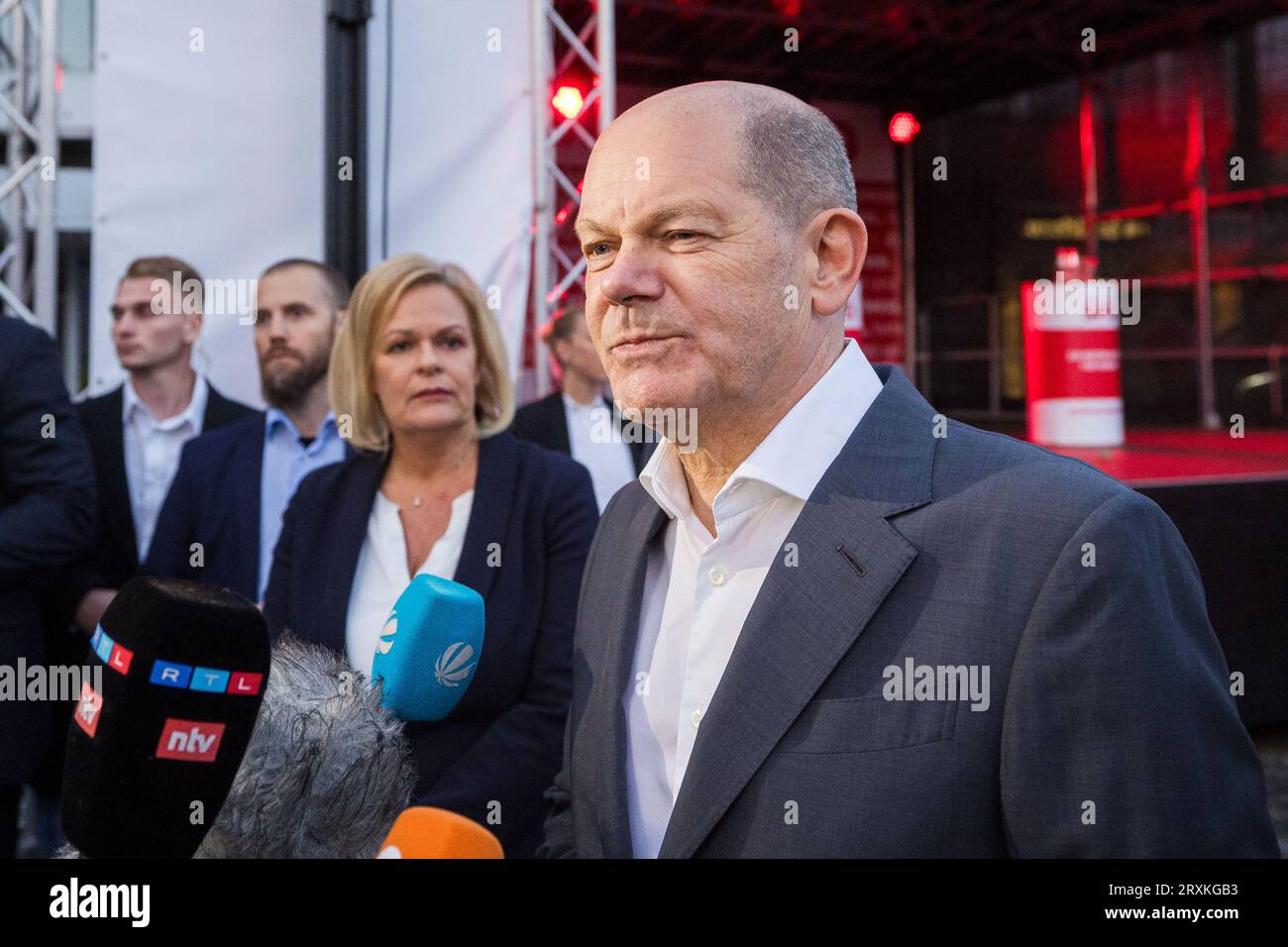 SPD-Wahlkampfveranstaltung mit Bundesinnenministerin Nancy Faeser und ...