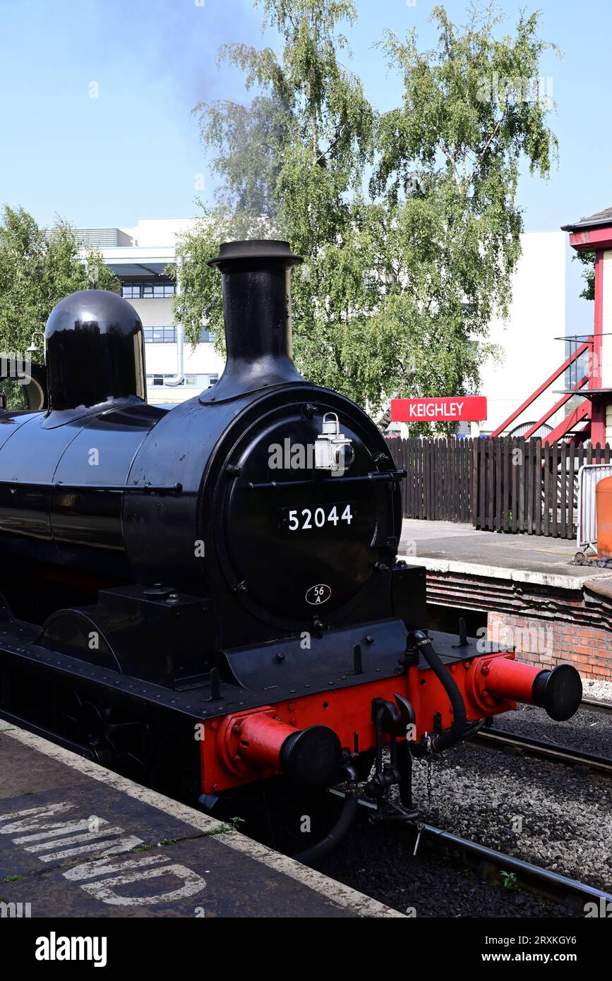 L&Y class 25 0-6-0 2F locomotive No 52044 waits to depart from Keighley ...