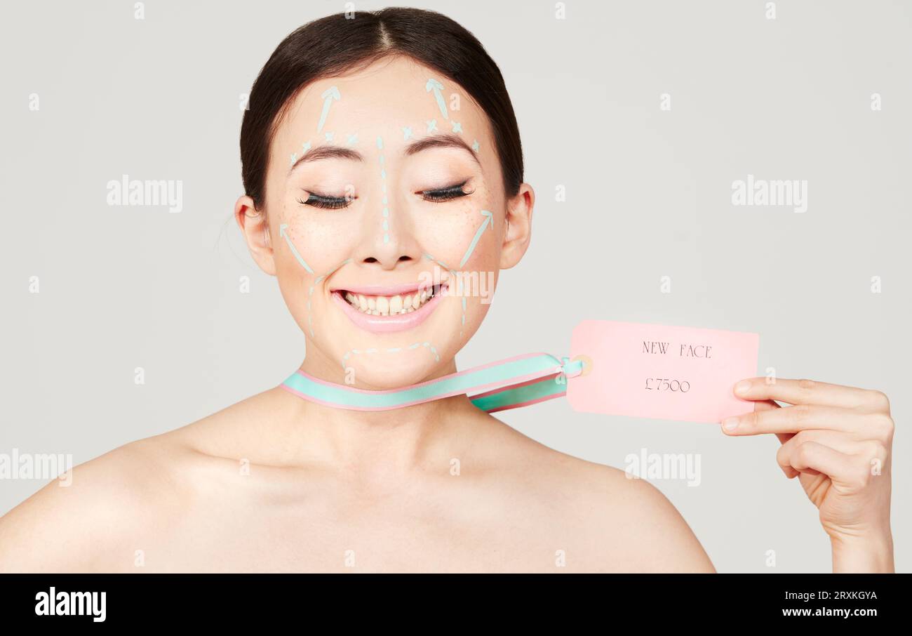 Woman wearing white dotted hi-res stock photography and images - Alamy
