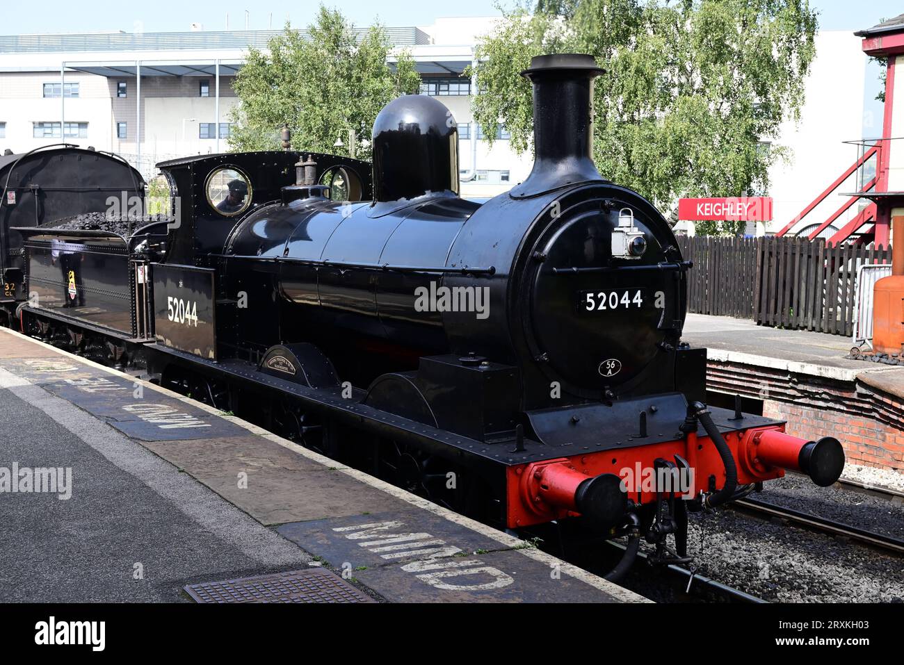 L&Y class 25 0-6-0 2F locomotive No 52044 waits to depart from Keighley ...