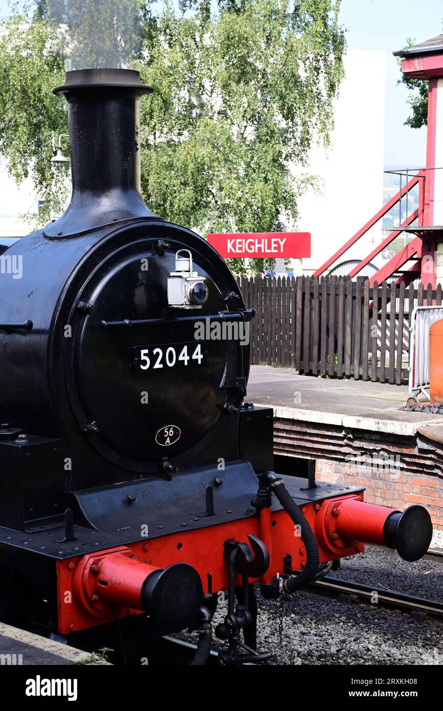 L&Y class 25 0-6-0 2F locomotive No 52044 waits to depart from Keighley ...