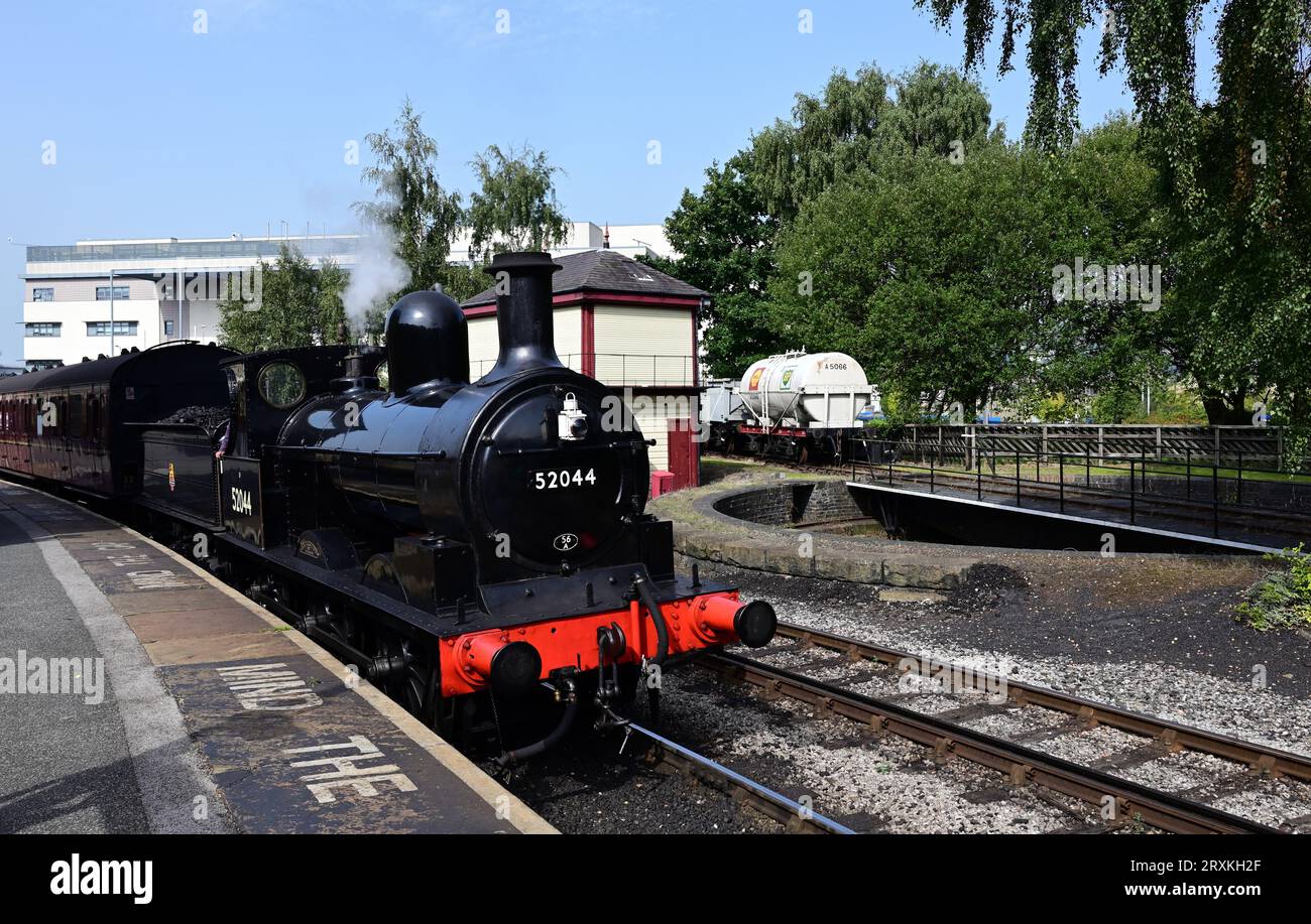 L&Y class 25 0-6-0 2F locomotive No 52044 waits to depart from Keighley ...