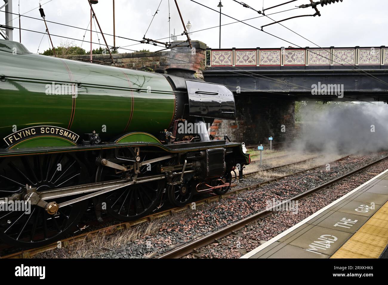 Celebrity Class A3 steam locomotive No 60103 Flying Scotsman waiting at ...