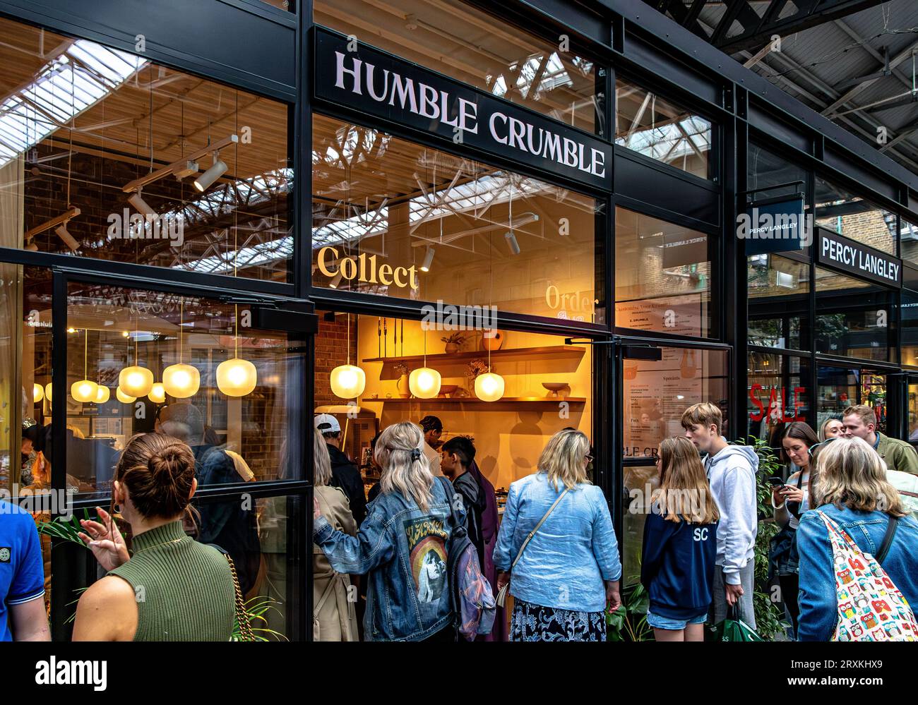 People queuing to enter Humble Crumble a popular dessert restaurant at ...