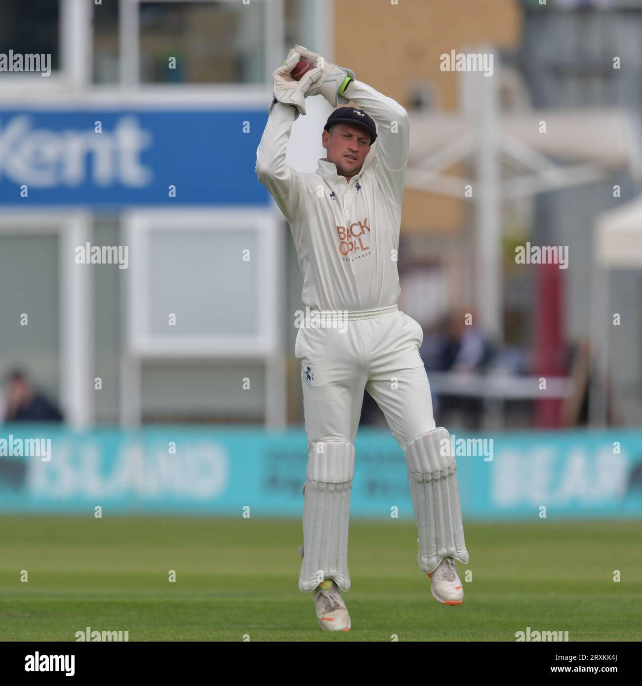 Canterbury, England. 26th Sep 2023. Wicket-keeper Harry Finch of Kent ...