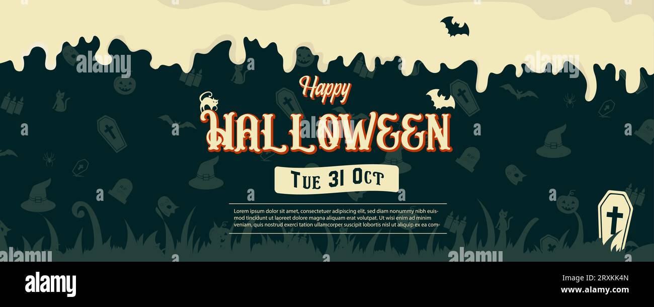 Happy Halloween 31 October, The background poster designed with Candles ...