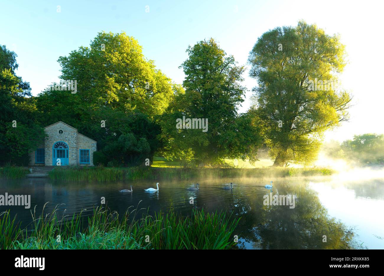 Serene lakeside scene hi-res stock photography and images - Alamy