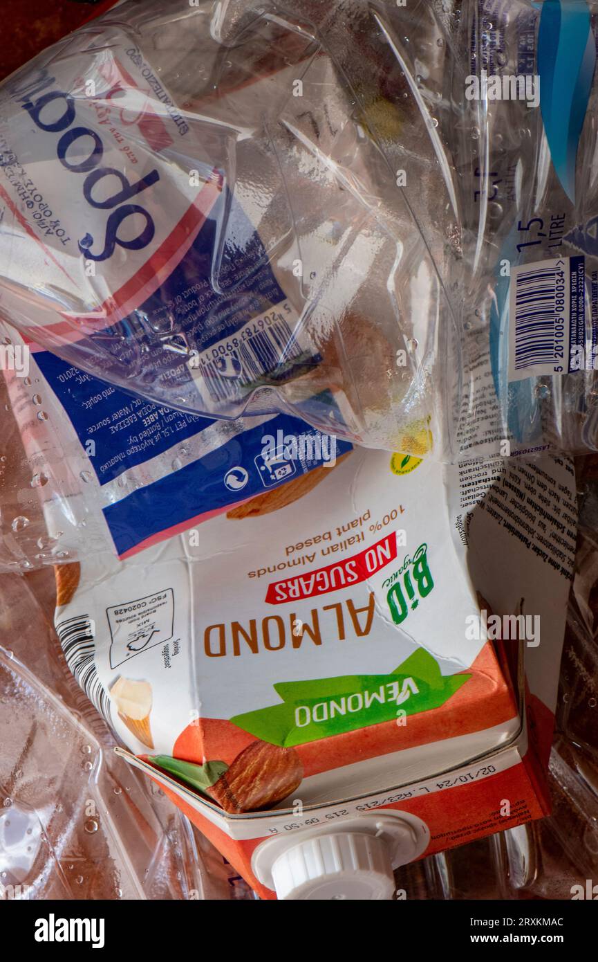 plastic bottles waste, recycling of plastic bottles and packaging ...