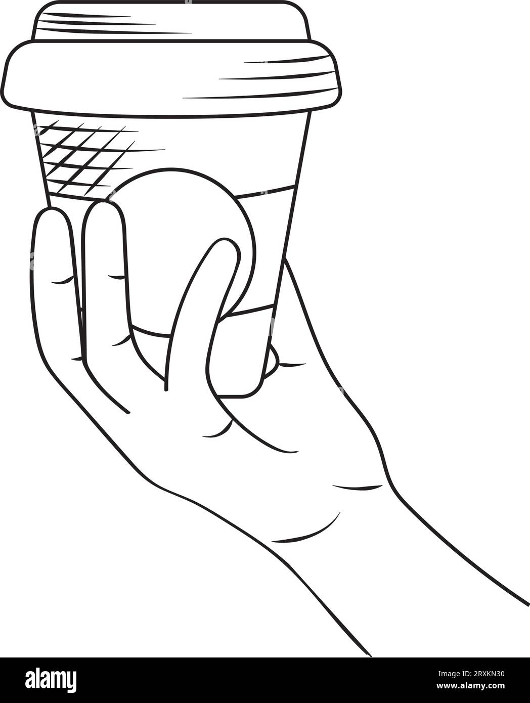 eco coffee cup draw break time Stock Vector Image & Art - Alamy