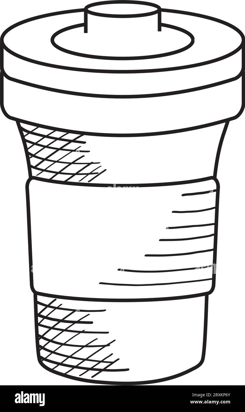 eco coffee cup draw disposable Stock Vector Image & Art - Alamy