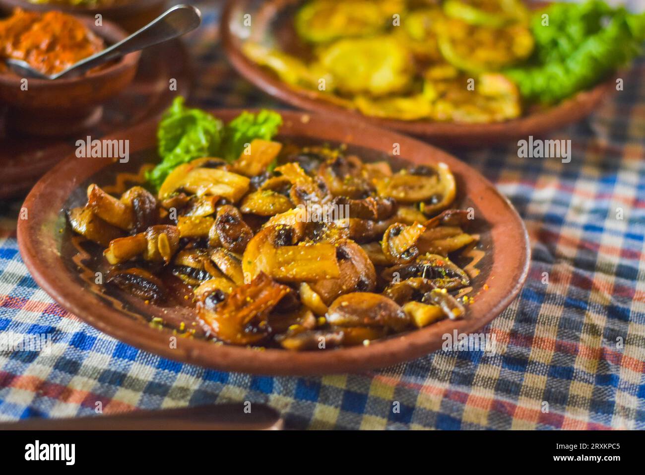 Pepper, White cheese, brandy, sauce, traditional food Osogovo Mountains ...