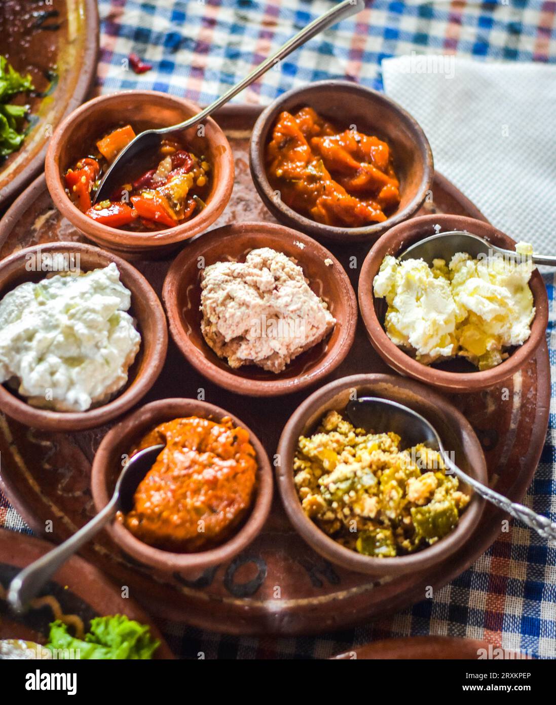 Pepper, White cheese, brandy, sauce, traditional food Osogovo Mountains ...