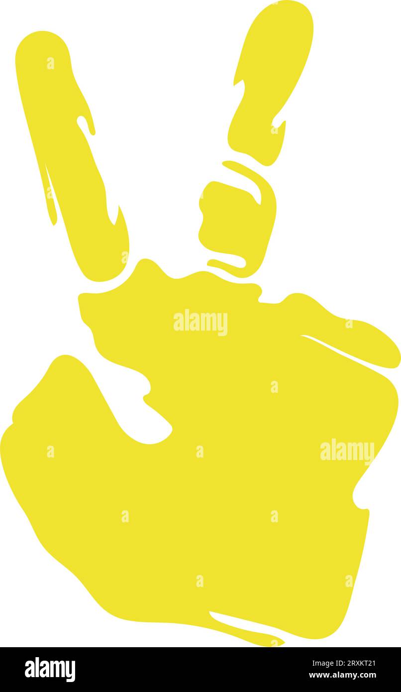 handprint paint color peace symbol Stock Vector Image & Art - Alamy
