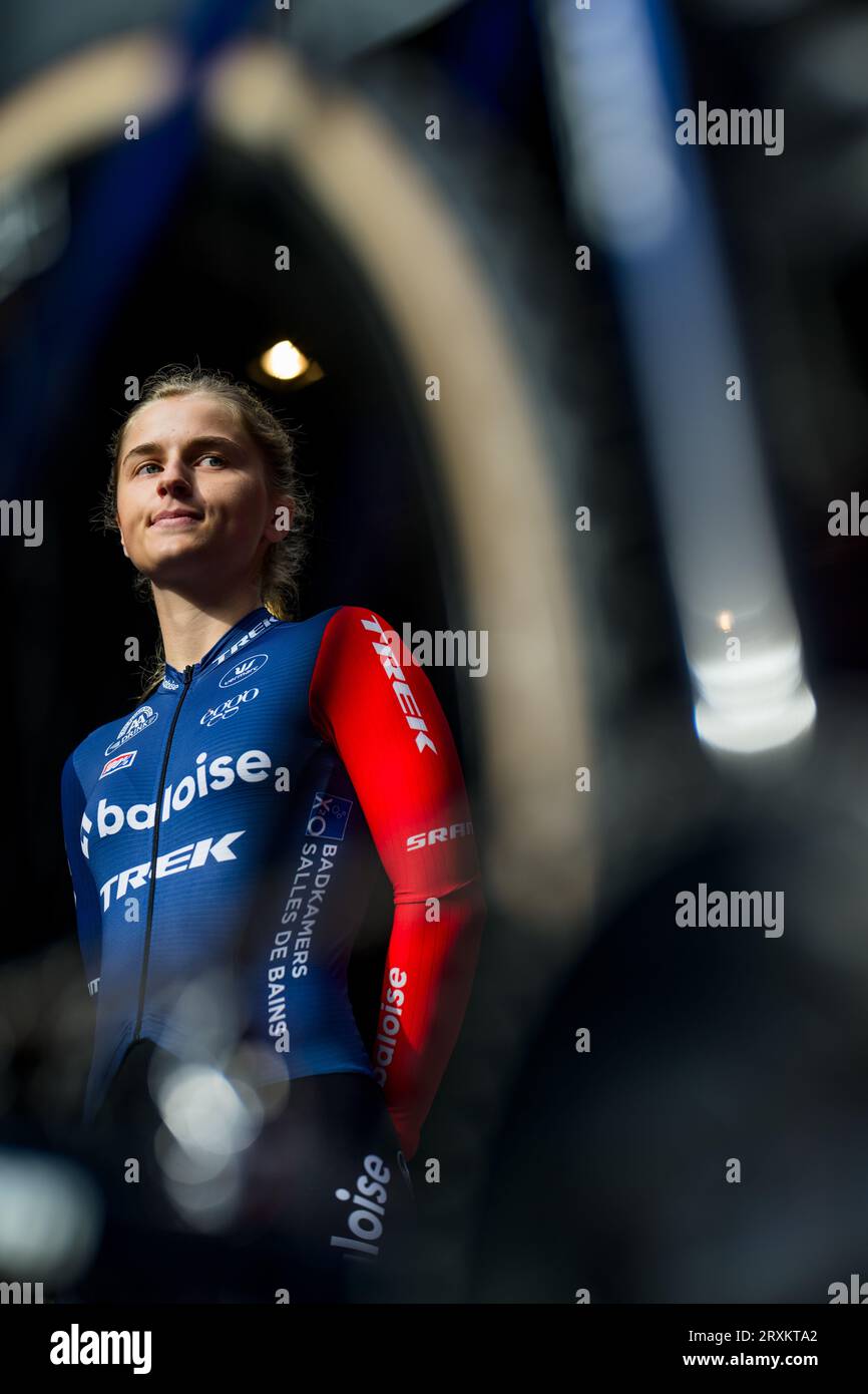 Belgian Fleur Moors pictured during the team presentation of the ...