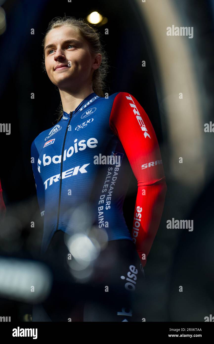 Belgian Fleur Moors pictured during the team presentation of the ...