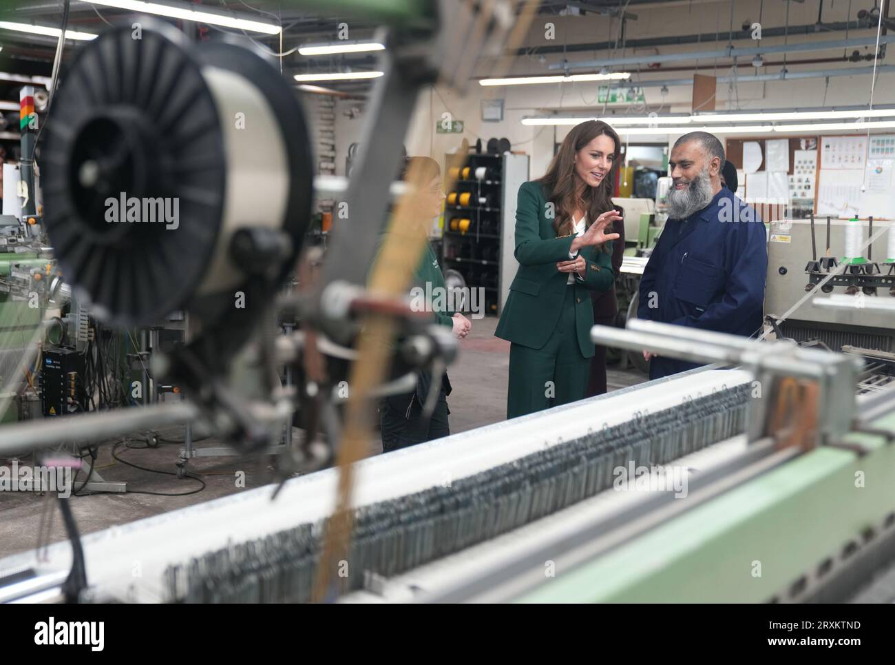 The Princess of Wales during a visit to AW Hainsworth in Leeds, a ...