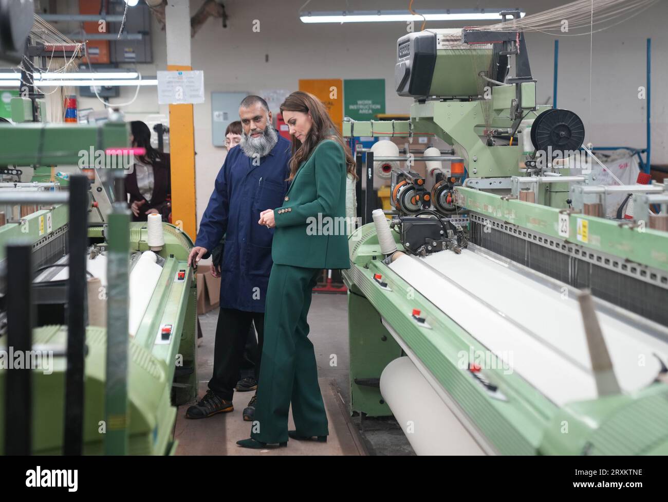 The Princess of Wales during a visit to AW Hainsworth in Leeds, a ...
