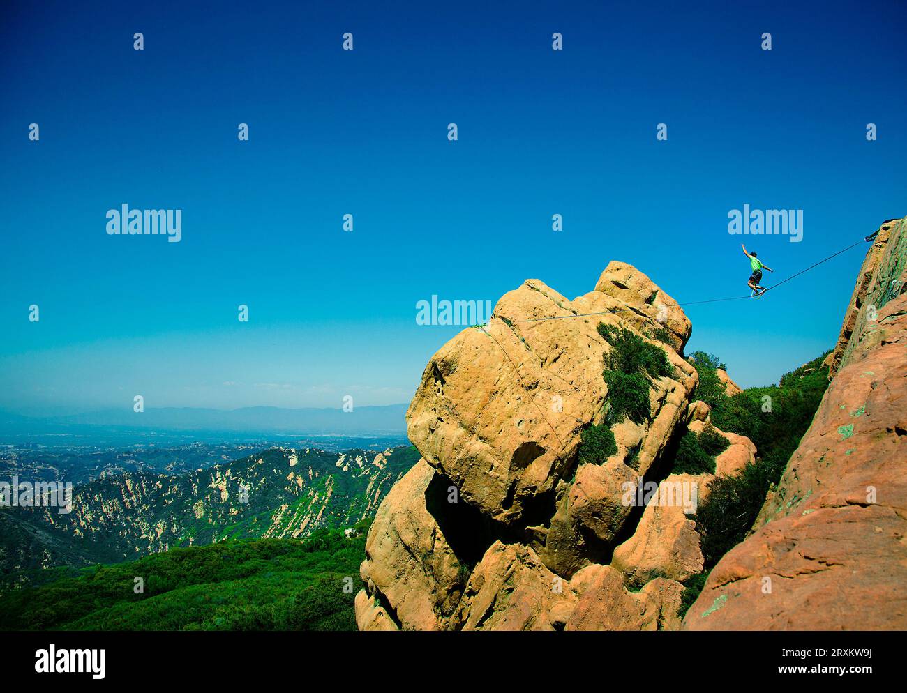 Tightrope walking mountain hi-res stock photography and images - Alamy